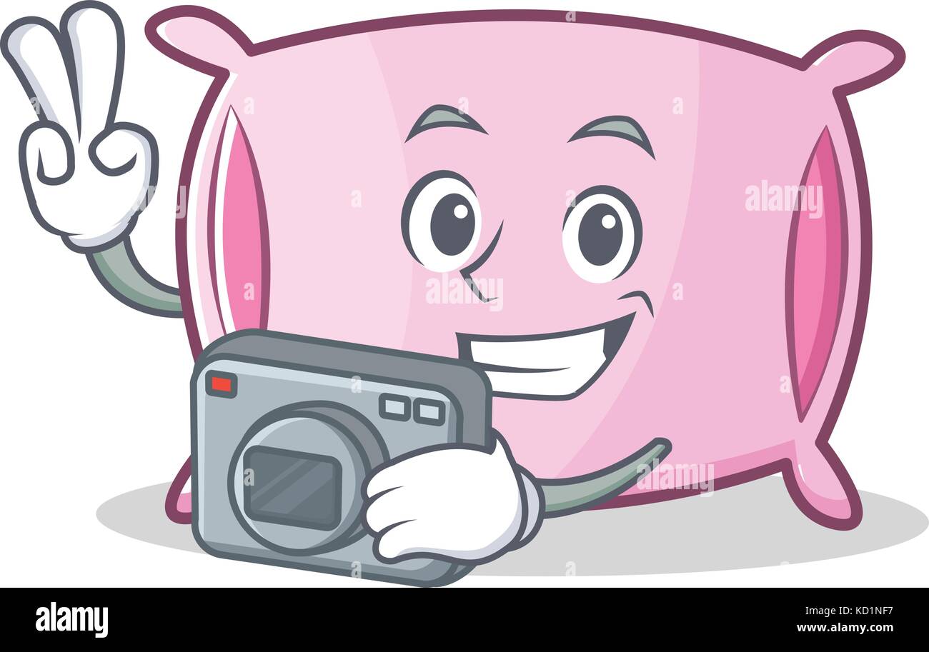 Photography pillow character cartoon style Stock Vector Image & Art - Alamy