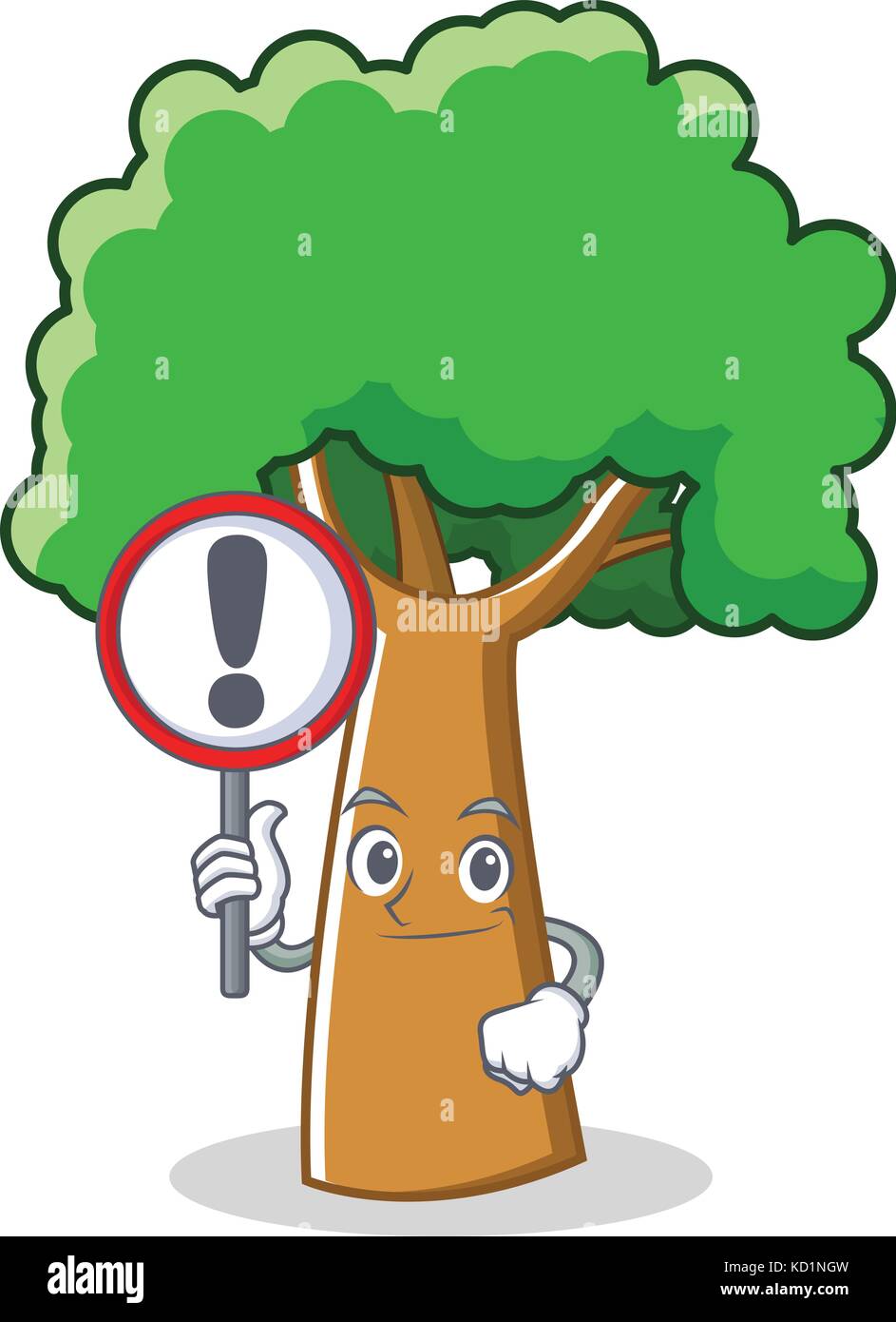 With sign tree character cartoon style Stock Vector Image & Art - Alamy