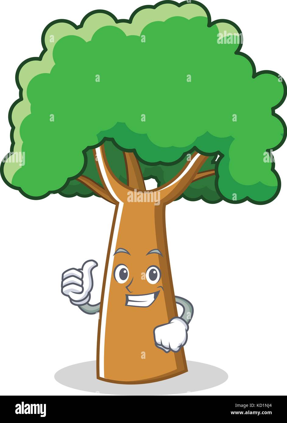Thumbs up tree character cartoon style Stock Vector Image & Art - Alamy