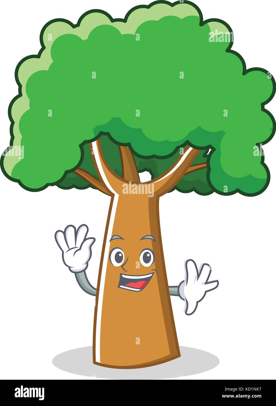 Waving tree character cartoon style Stock Vector Image & Art - Alamy
