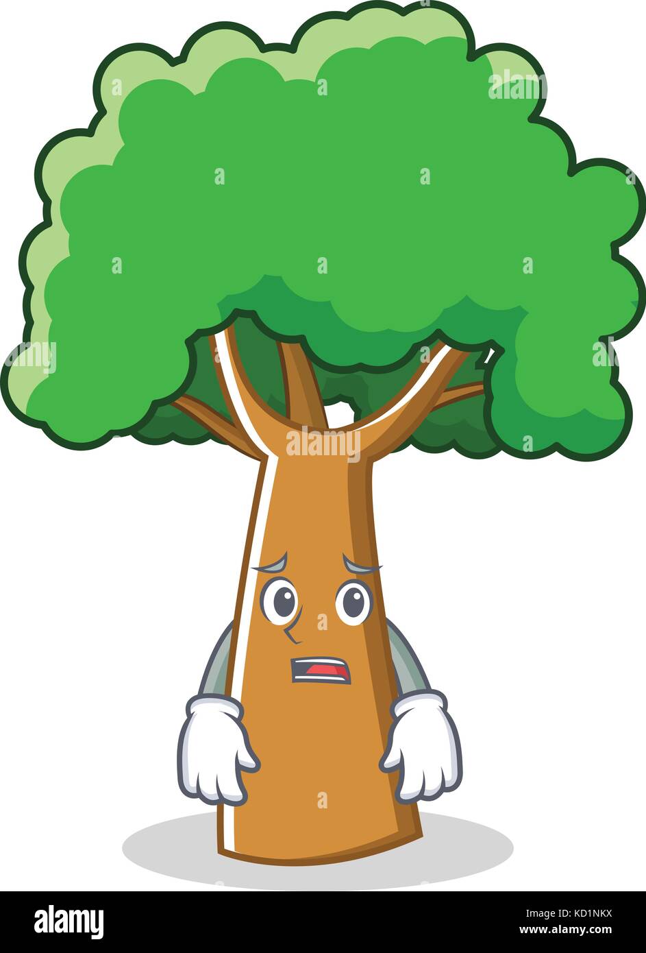 Afraid tree character cartoon style Stock Vector Image & Art - Alamy