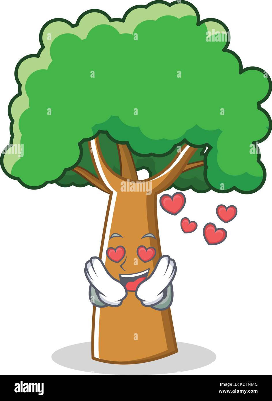 In love tree character cartoon style Stock Vector Image & Art - Alamy