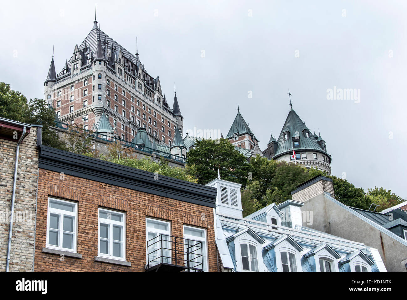 Quebec City Canada 13.09.2017 - Lower Old Town Basse-Ville and Chateau ...