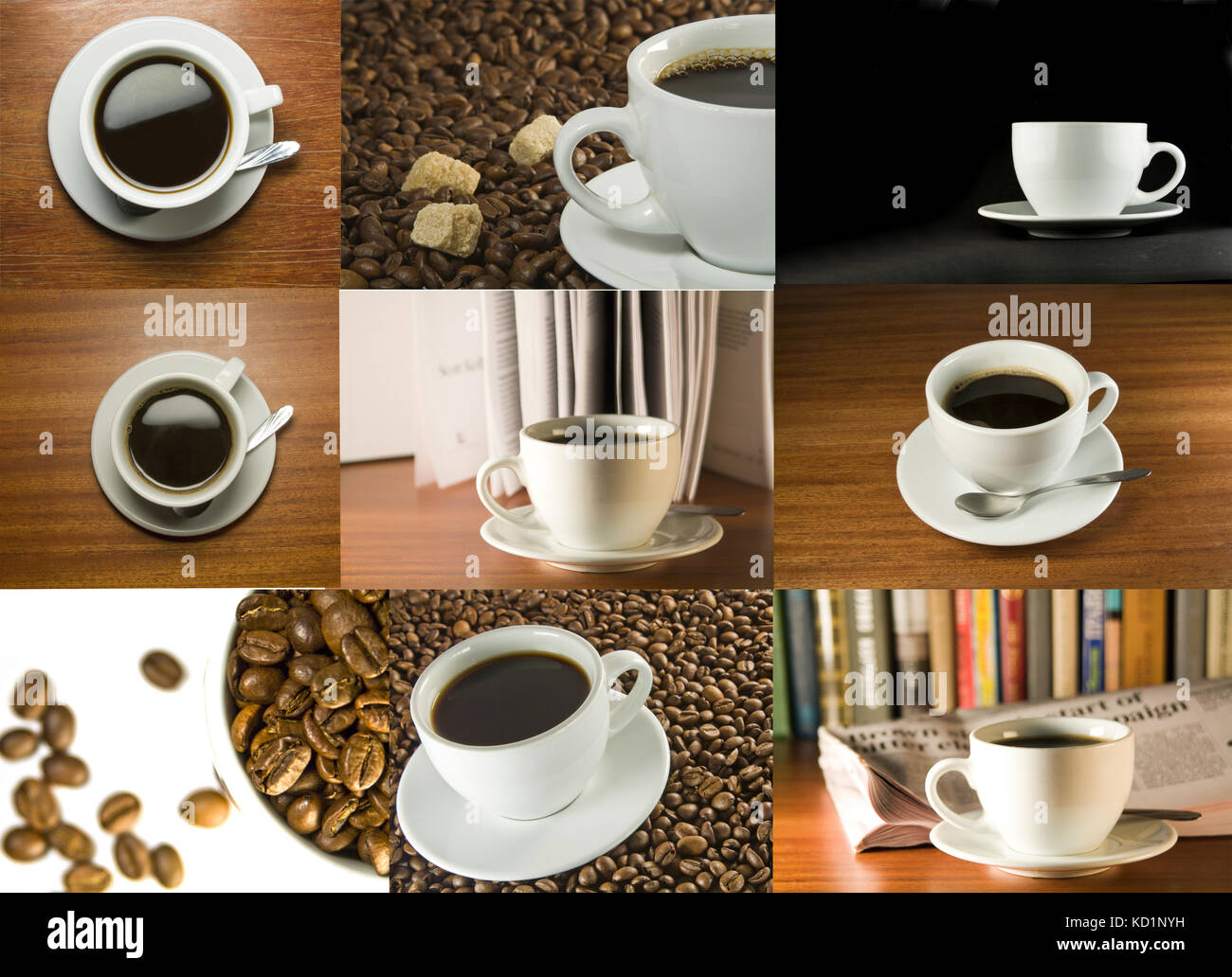 coffee cup and beans set Stock Photo - Alamy
