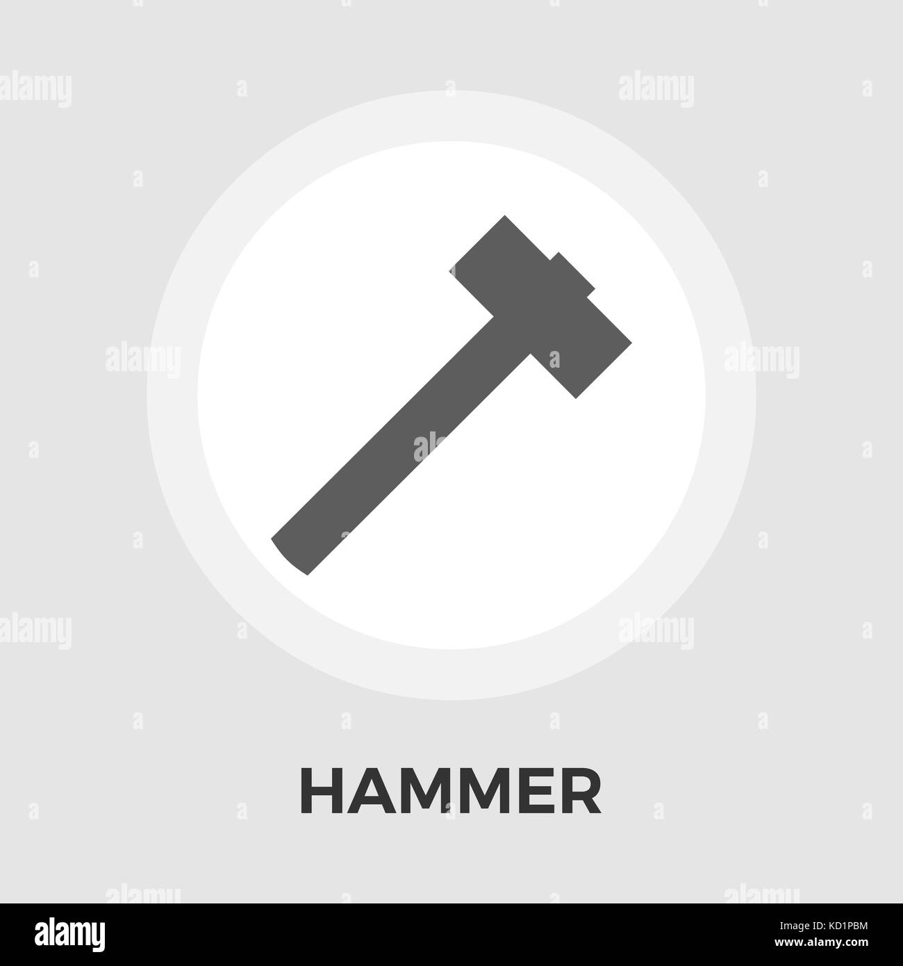 Hammer Icon Vector. Flat icon isolated on the white background ...