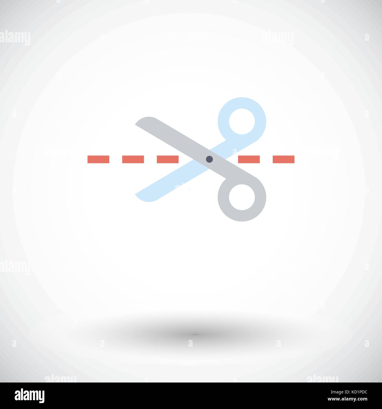 Scissors. Single flat icon on white background. Vector illustration ...