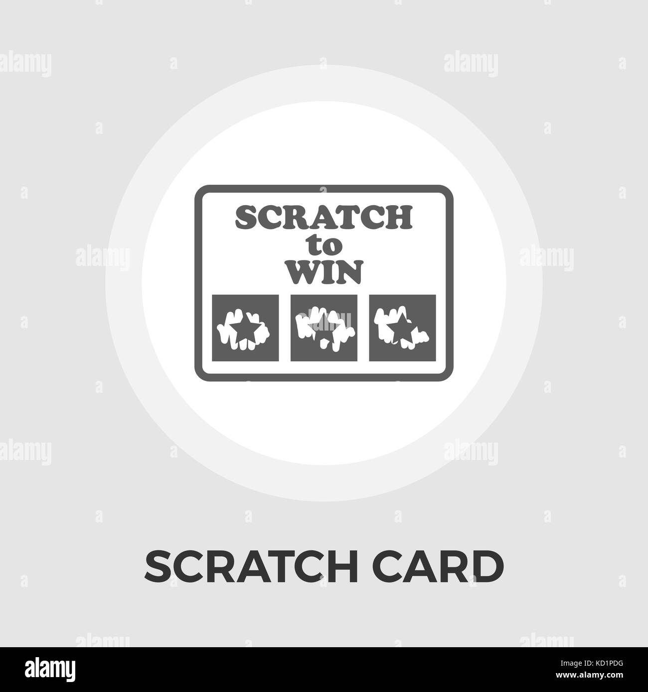 Scratch card icon vector. Flat icon isolated on the white background ...