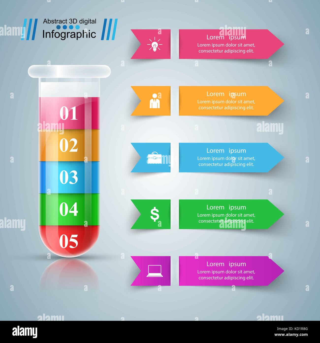 Test tube. Experiments. Business infographics Stock Vector Image & Art ...