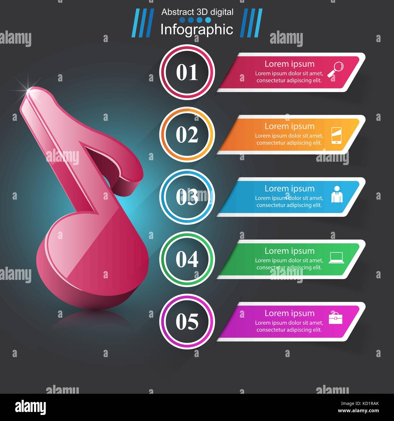 Music Infographic. Treble clef icon. Note icon Stock Vector Image & Art ...