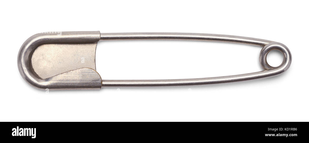 Large Vintage Diaper Pin Isolated on a White Background Stock Photo - Alamy