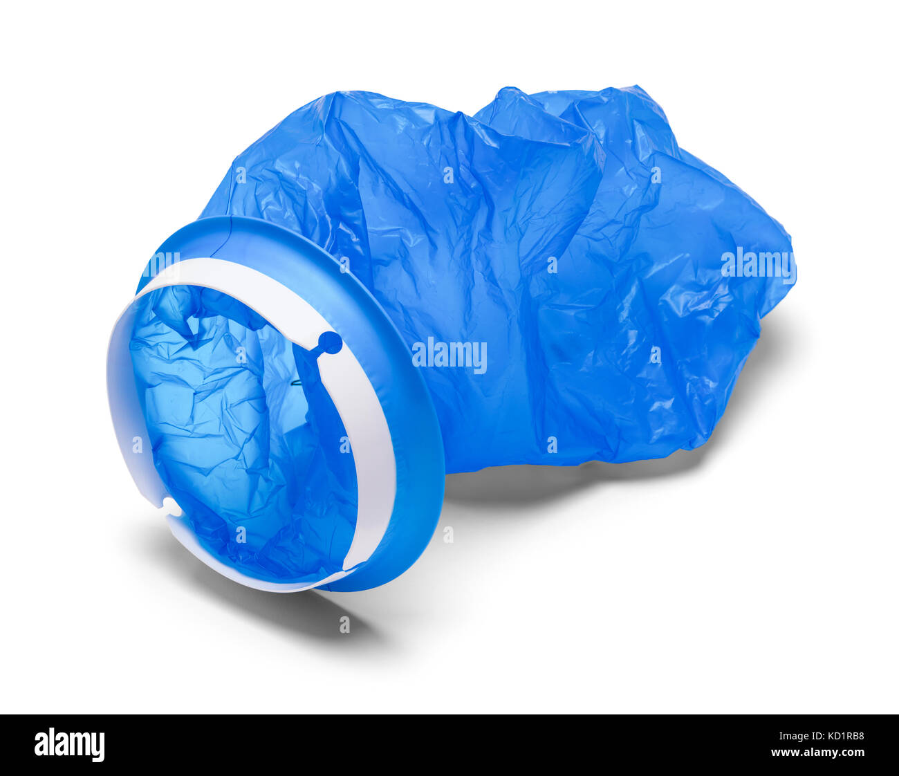 Blue Plastic Barf Bag Isolated on a White Background Stock Photo - Alamy