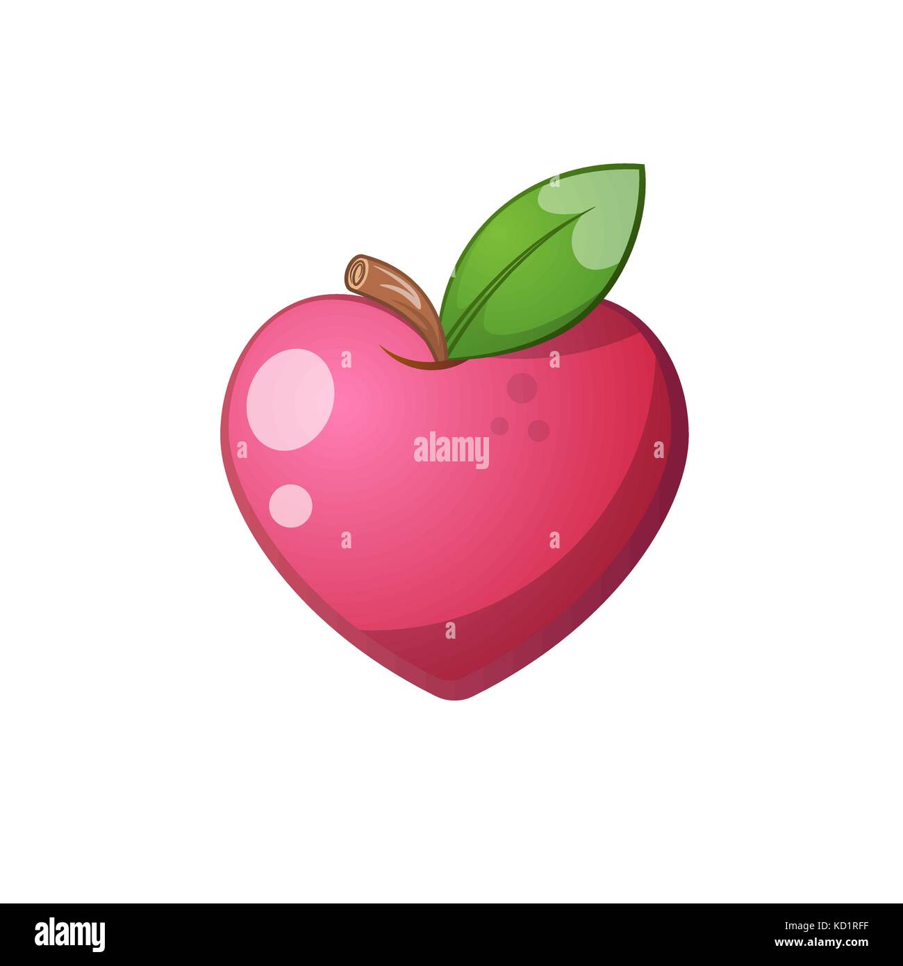 Heart shaped fruit icon Cut Out Stock Images & Pictures - Alamy