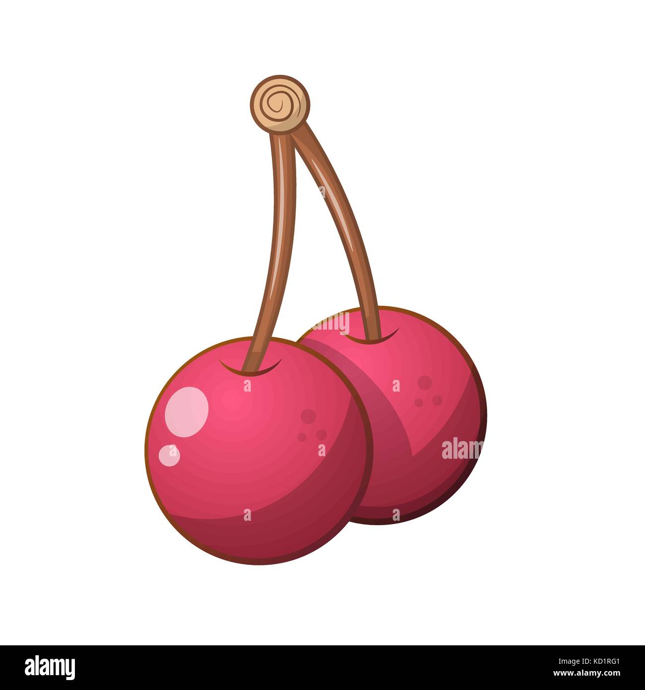Cherry icon. Cartoon illustration Stock Vector Image & Art - Alamy