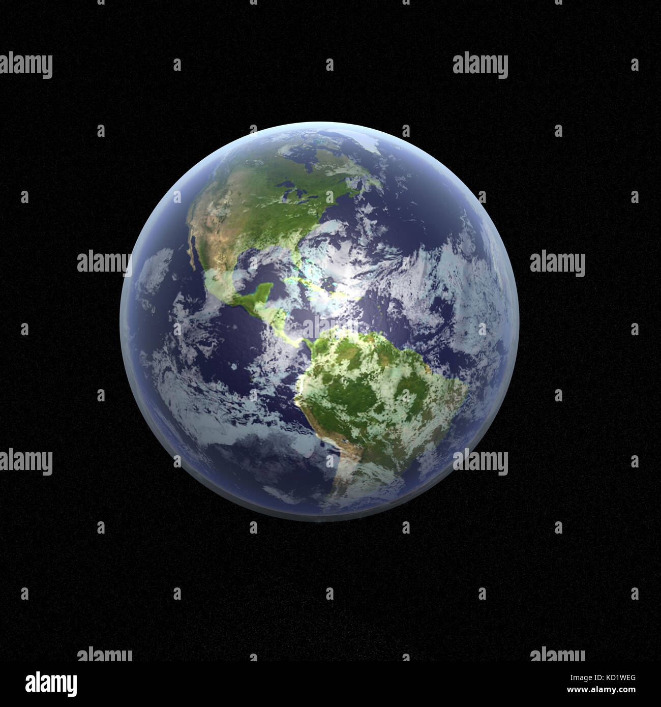 A high detail 3d render of the earth & atmosphere Stock Photo - Alamy