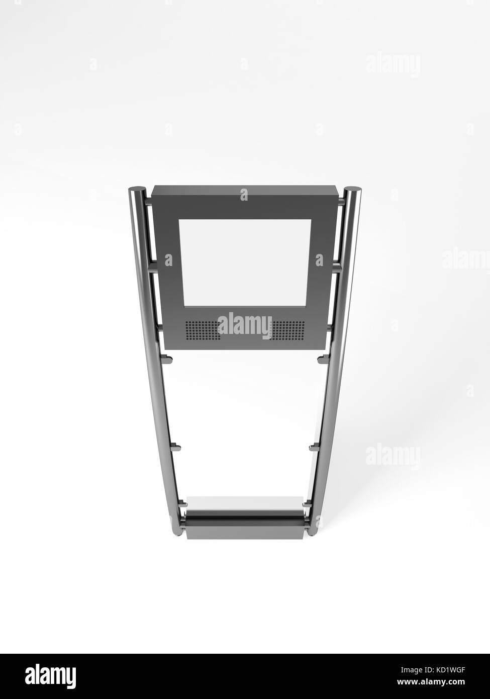 Information terminal on the white background Stock Photo - Alamy