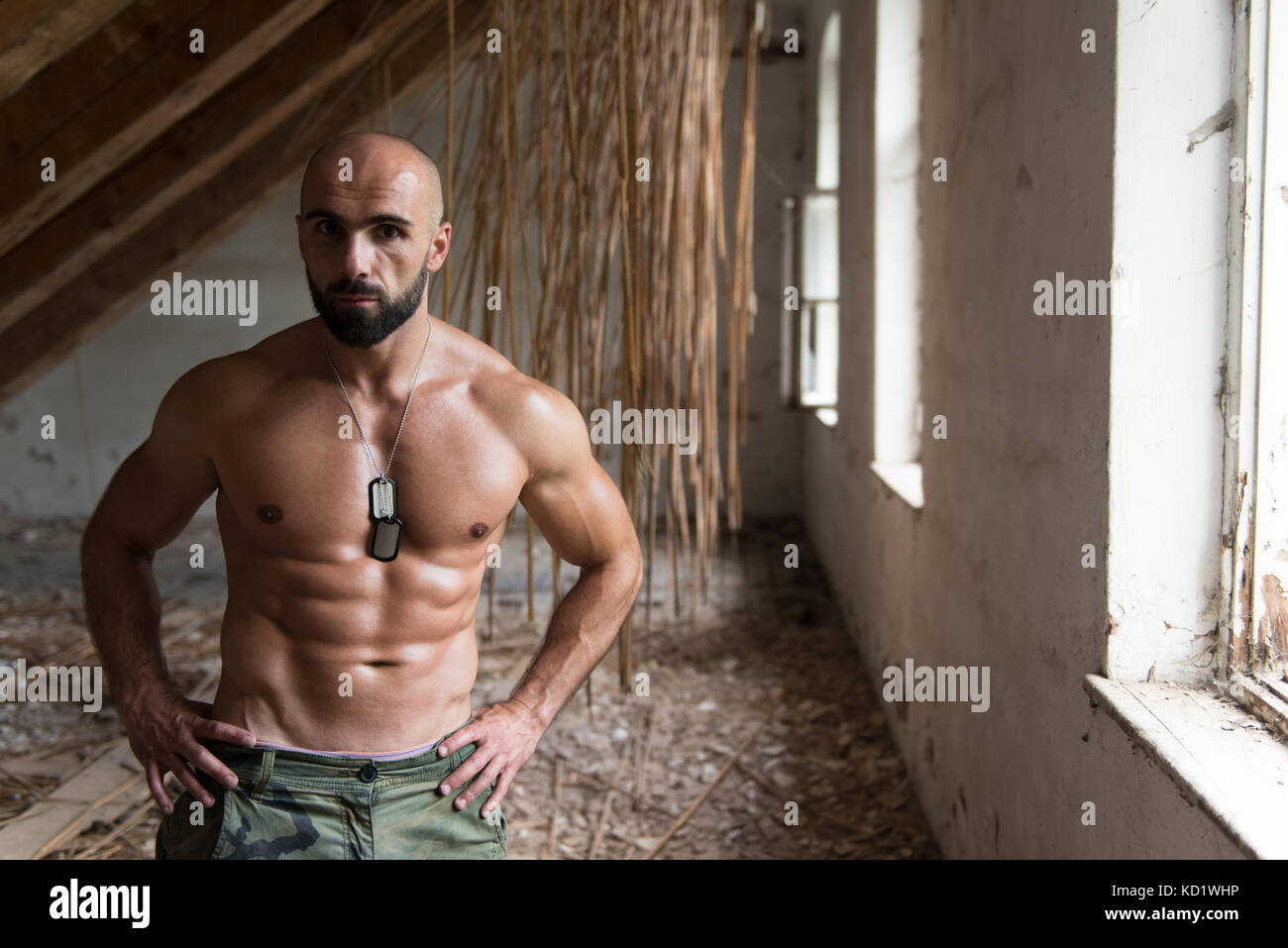 Portrait of a Physically Fit Man Showing His Well Trained Body ...