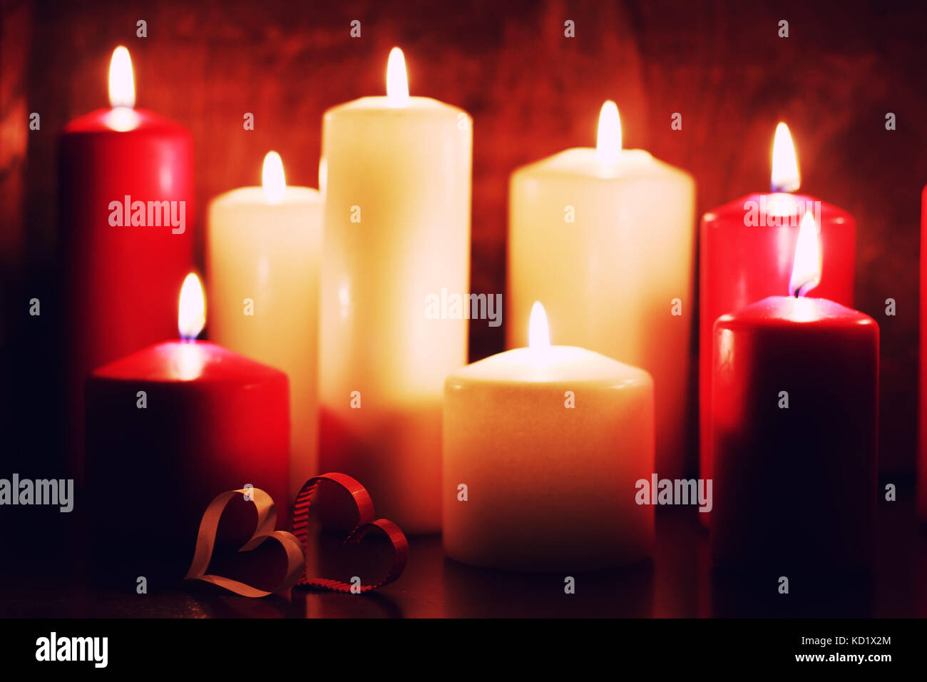 candlelight set love Stock Photo - Alamy
