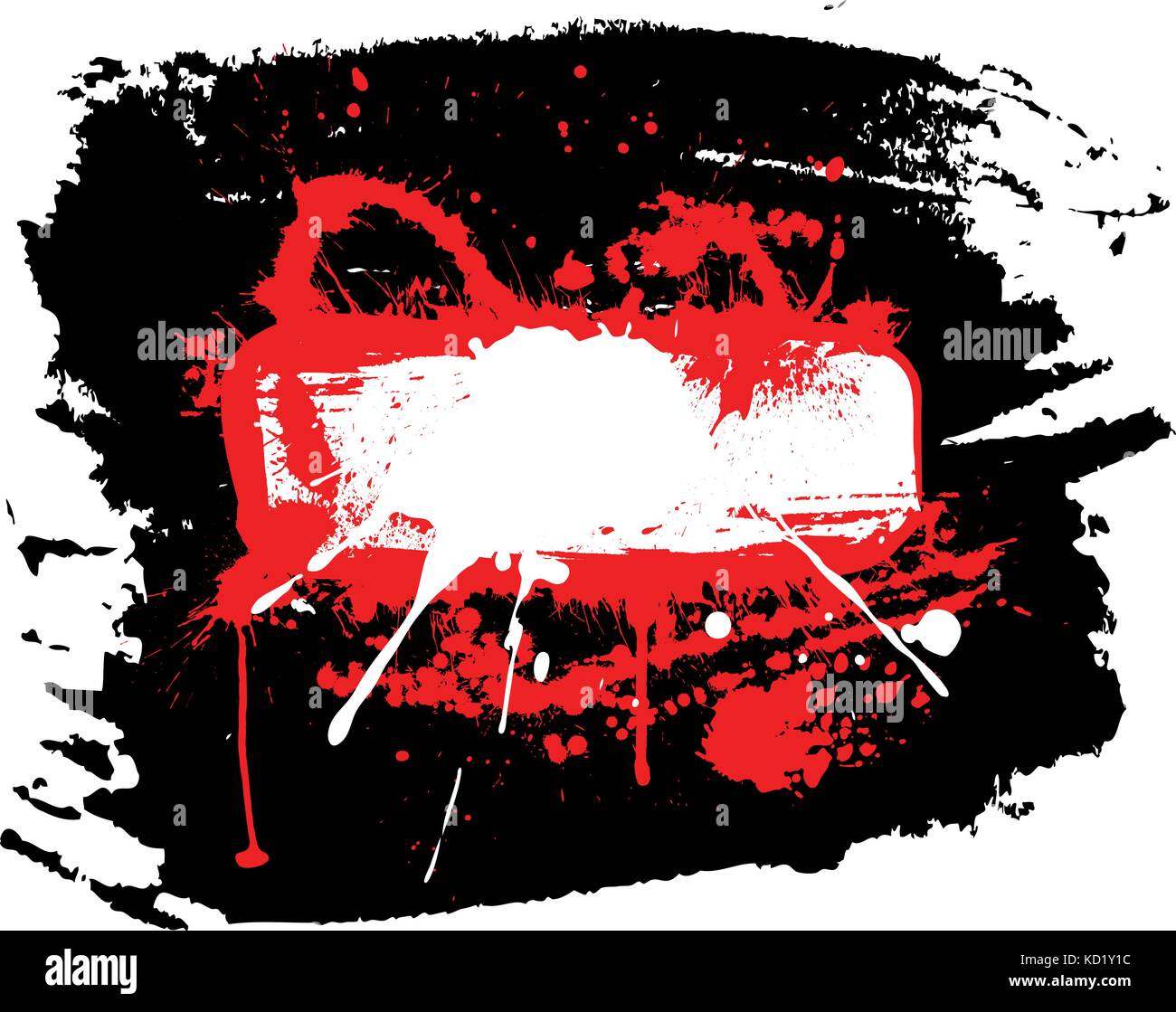 Red grunge frame Stock Vector Image & Art - Alamy