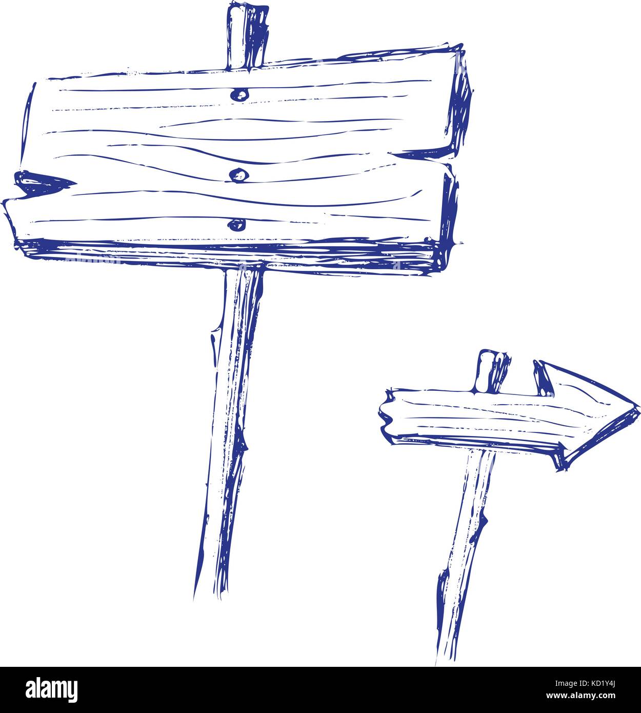 set of wooden sign vector Stock Vector Image & Art - Alamy