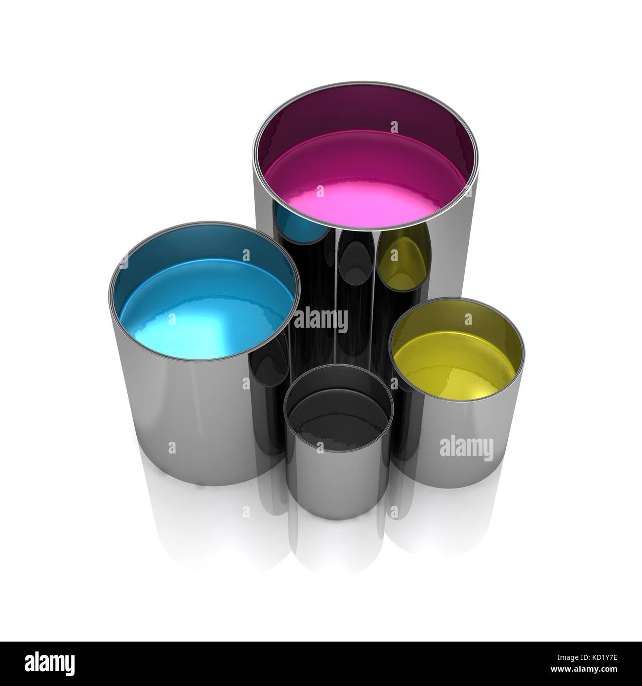 Paint cans isolated on a white background Stock Photo - Alamy