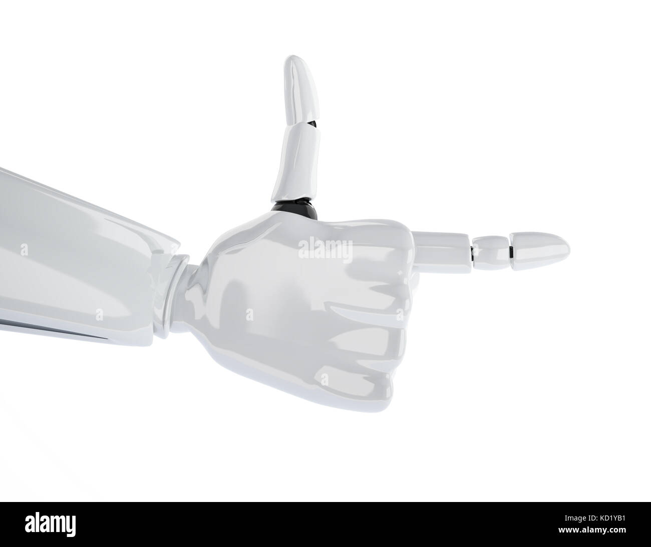 3d pointing robotic hand. Including clipping path Stock Photo - Alamy