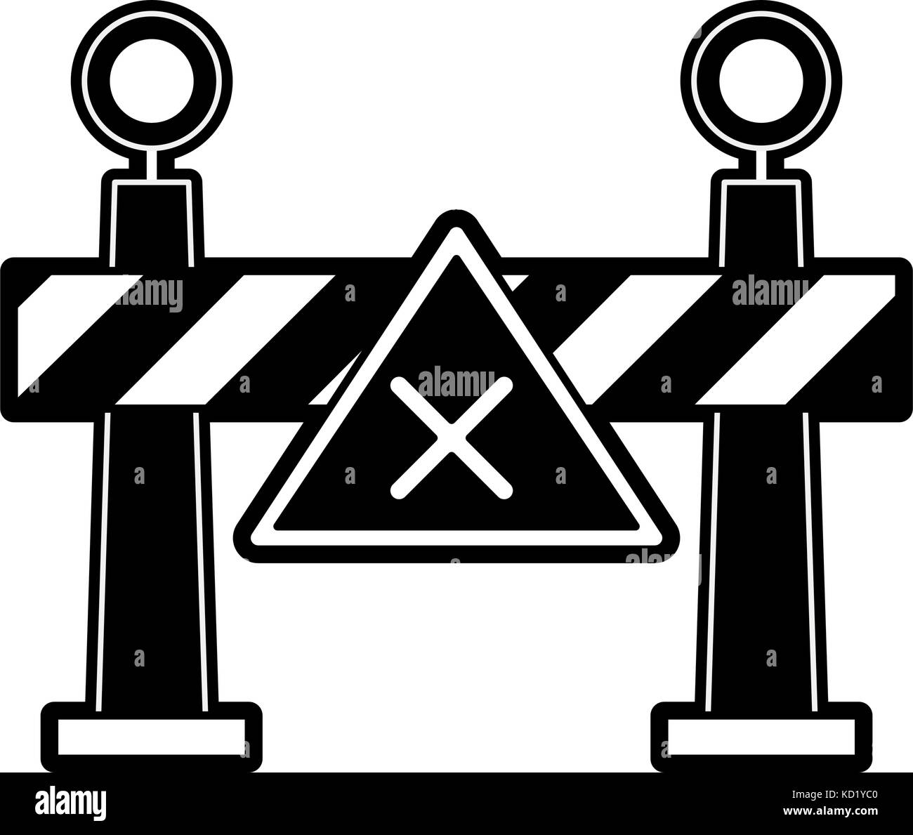 Roadblock concept Black and White Stock Photos & Images - Alamy