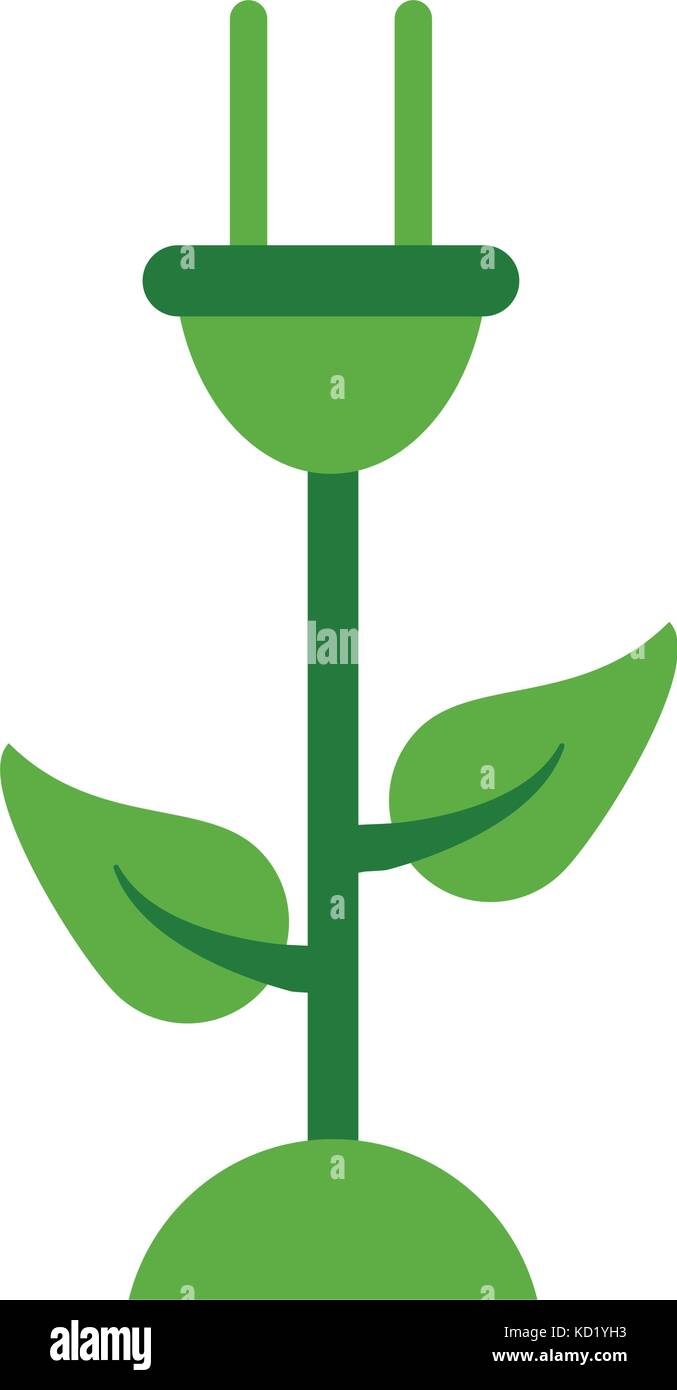 plug plant eco friendly icon image Stock Vector Image & Art - Alamy