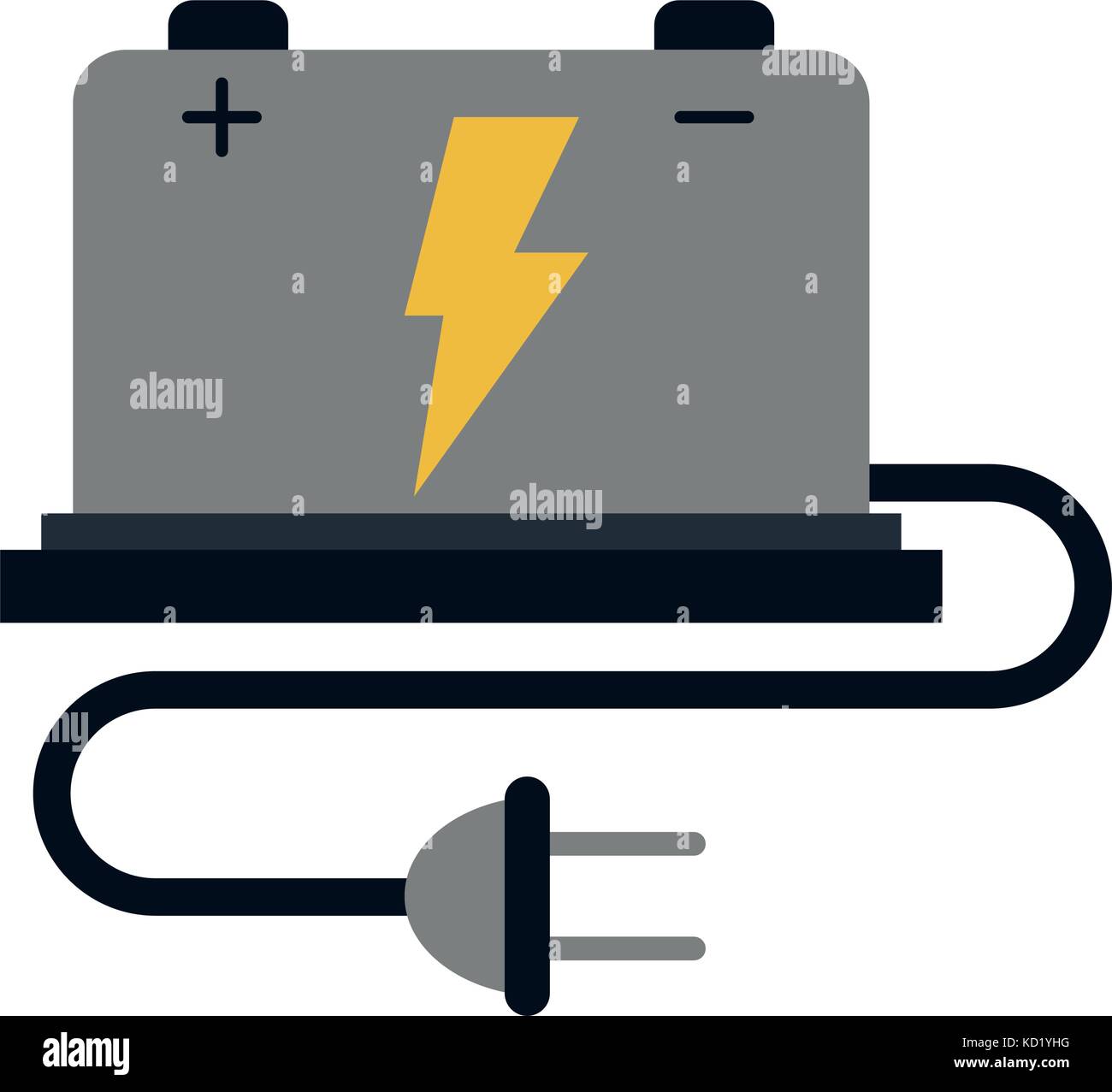 battery with cord and plug icon image Stock Vector Image & Art - Alamy