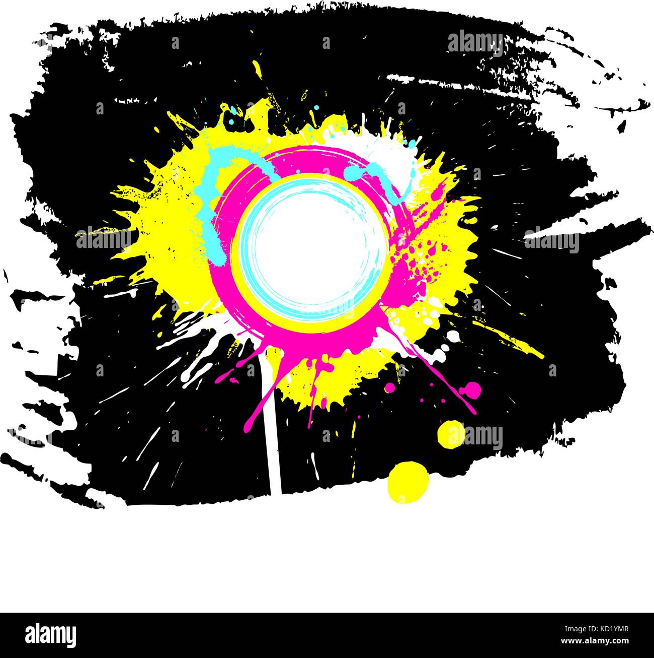 Cute circular grunge frame Stock Vector Image & Art - Alamy