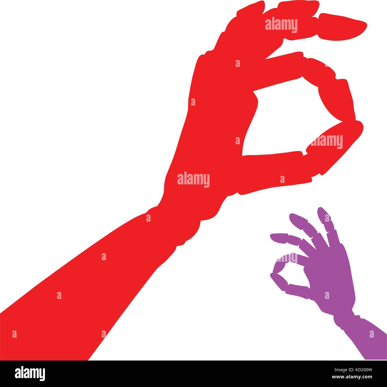 Artificial intelligence robotic hand Stock Vector Images - Alamy