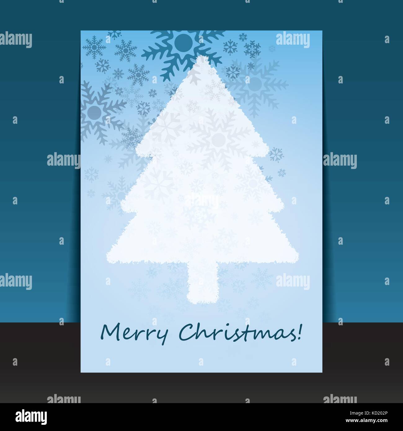 Abstract Blue Christmas Flyer, Cover Or Greeting Card - Illustration in ...