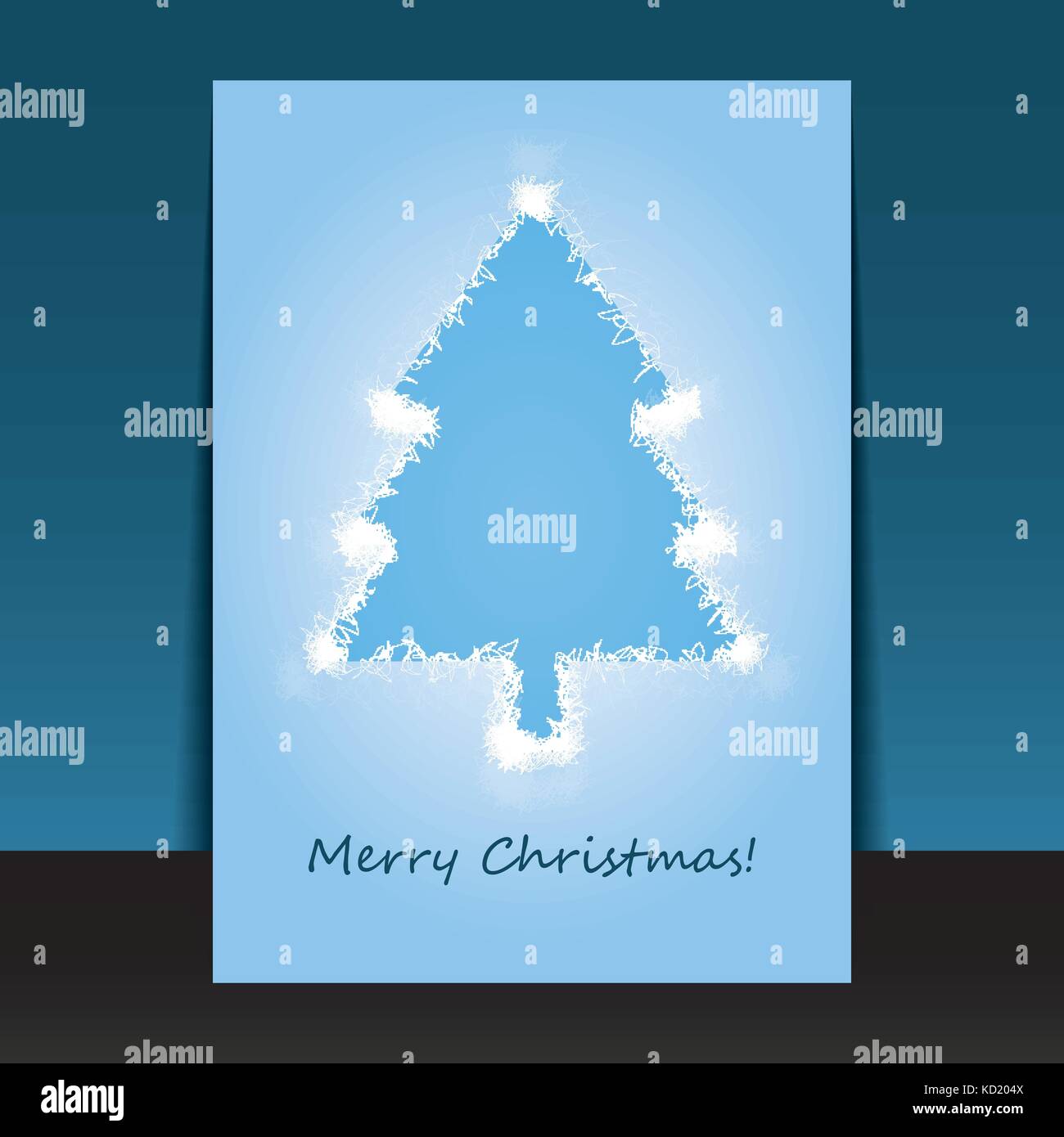 Abstract Blue Christmas Flyer, Cover Or Greeting Card - Illustration in ...