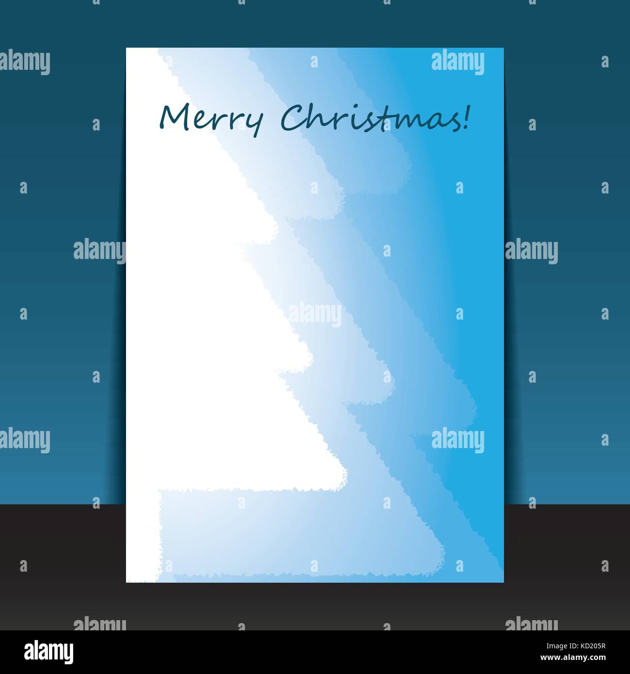 Abstract Blue Christmas Flyer, Cover Or Greeting Card - Illustration in ...