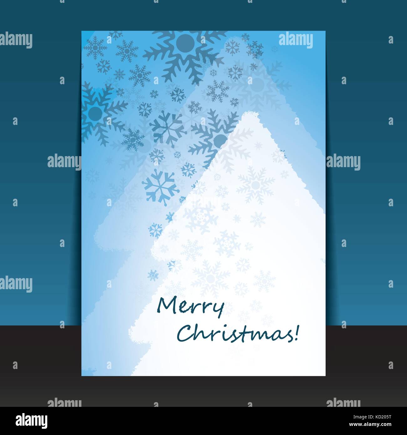 Abstract Blue Christmas Flyer, Cover Or Greeting Card - Illustration in ...