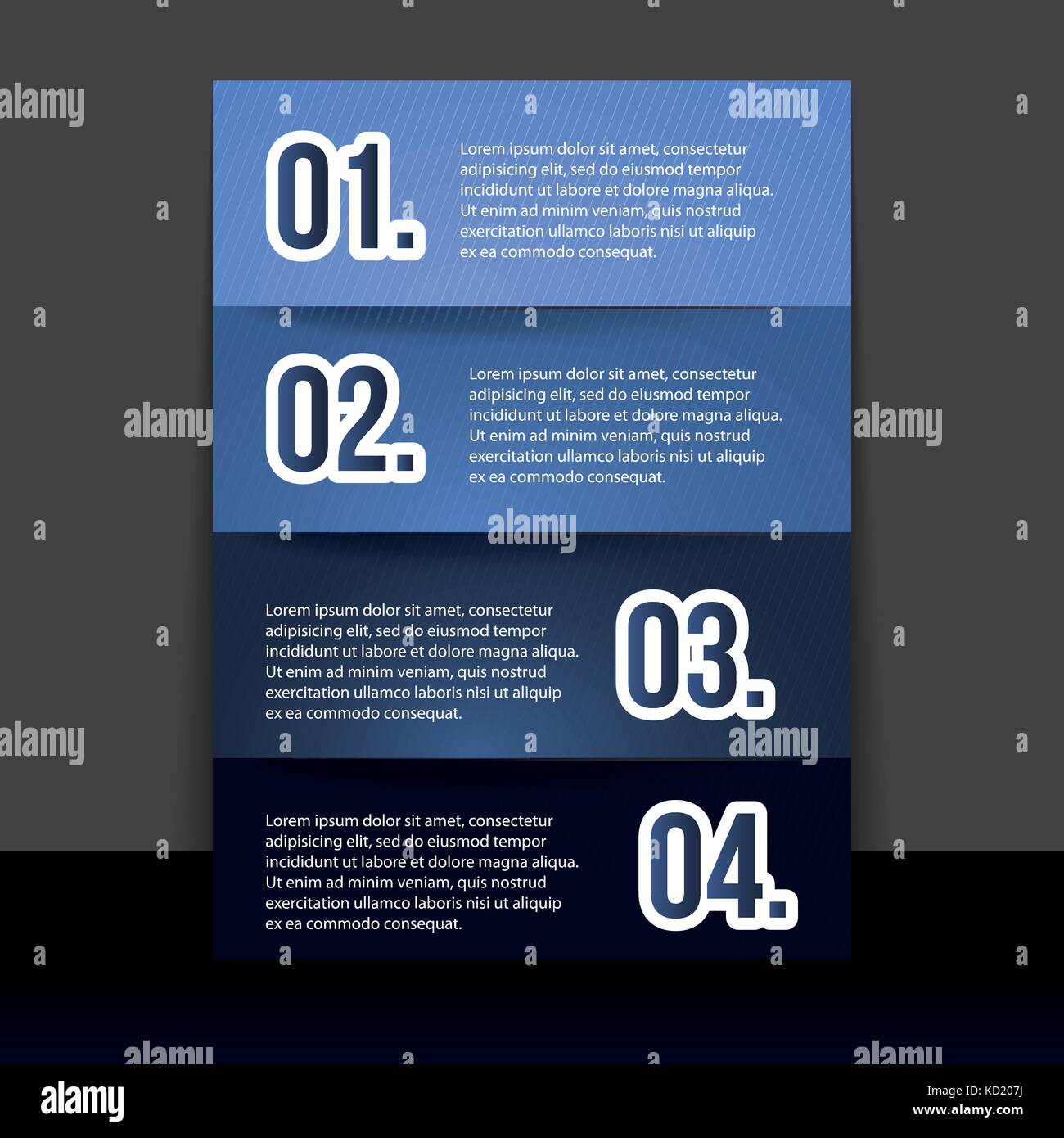 Abstract Blue Flyer or Cover Design with Numbers - Illustration in ...