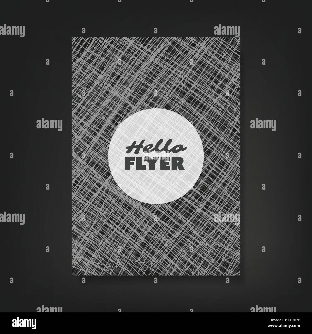 Hello Flyer - Flyer, Card or Cover Design with Striped Pattern ...