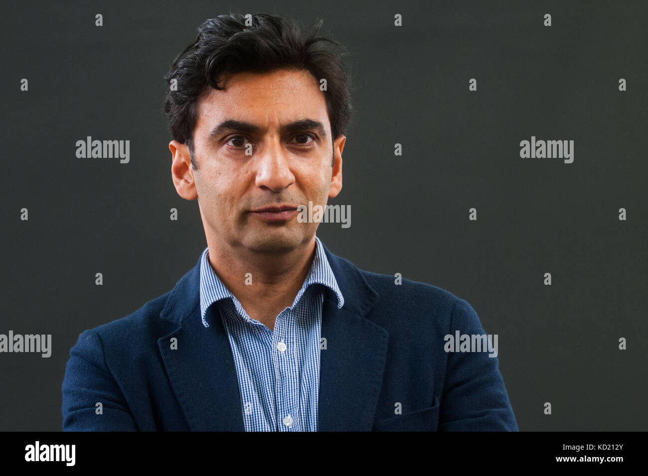 Tahir Abbas attends a photocall during the Edinburgh International Book ...