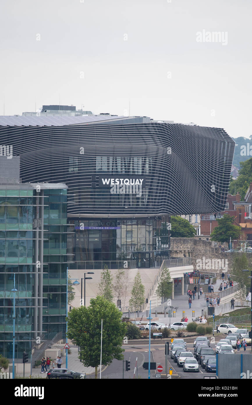 General view of Westquay shopping centre in Southampton, England, UK ...