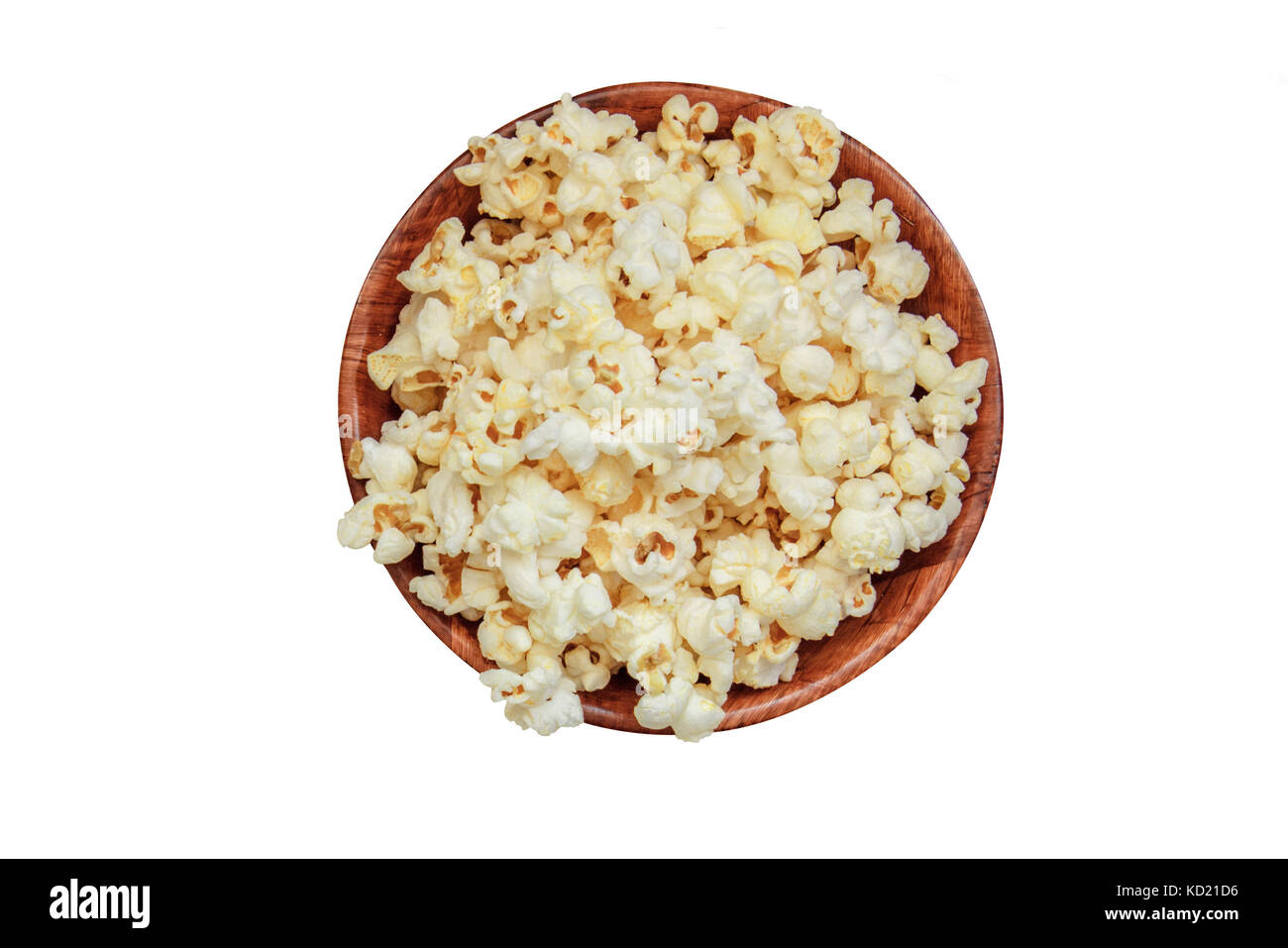 Salt popcorn isolated. flat lay, top view Stock Photo - Alamy