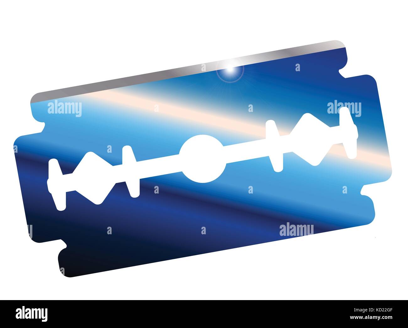 A sharp razor blade over a white background Stock Vector Image & Art ...