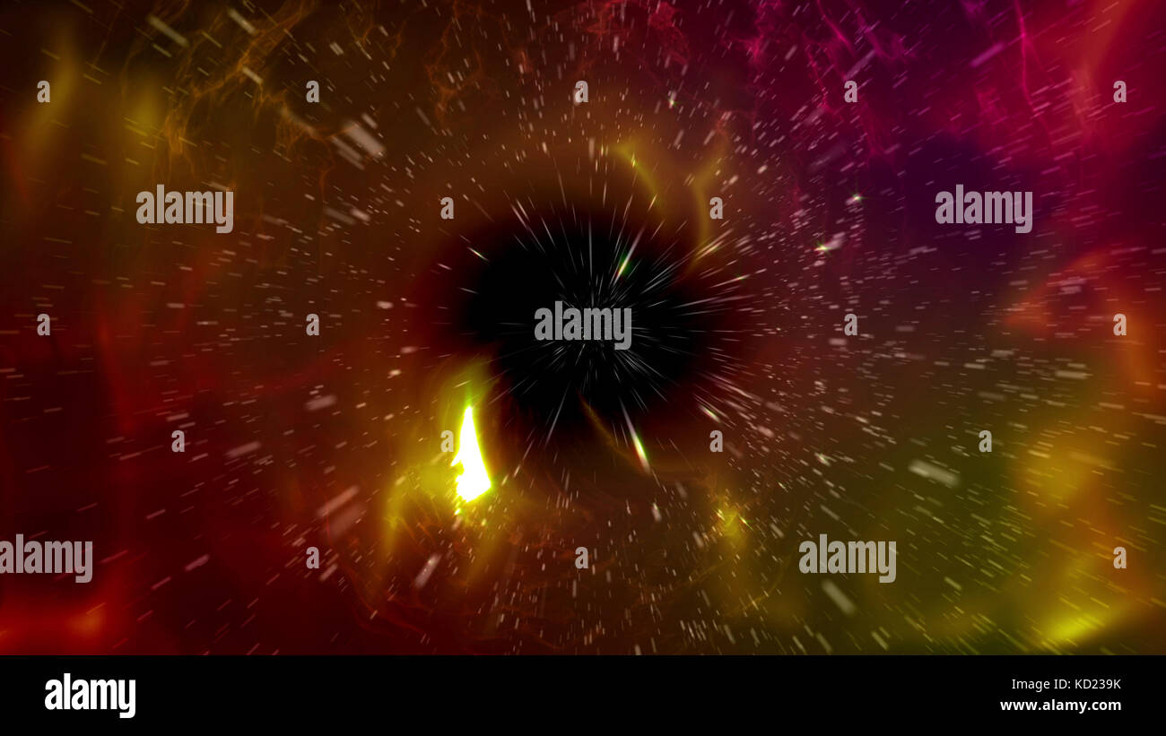 Original 3d rendering of an outer space black hole with spiral plazma ...