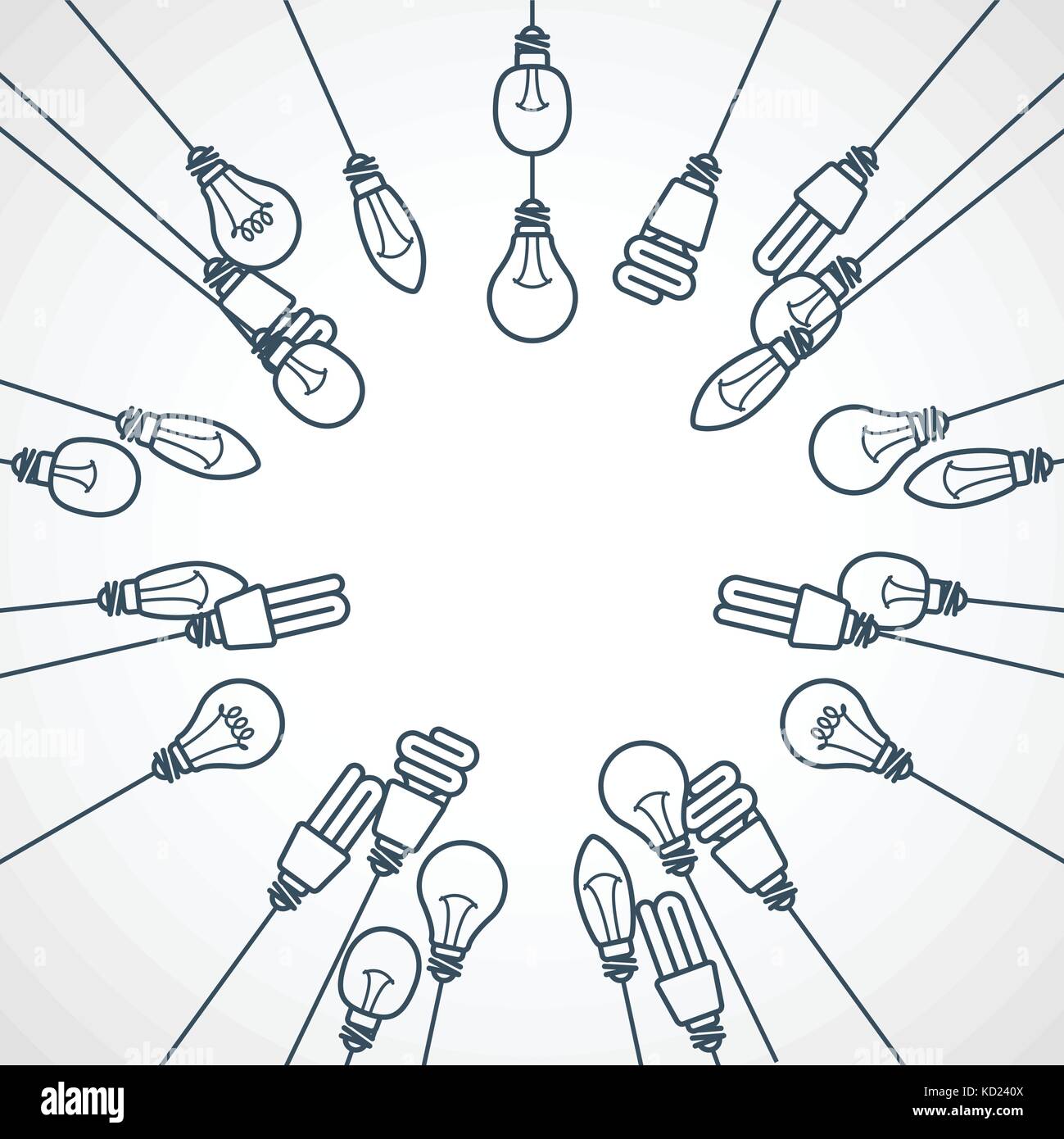 Round light bulbs Stock Vector Images - Alamy