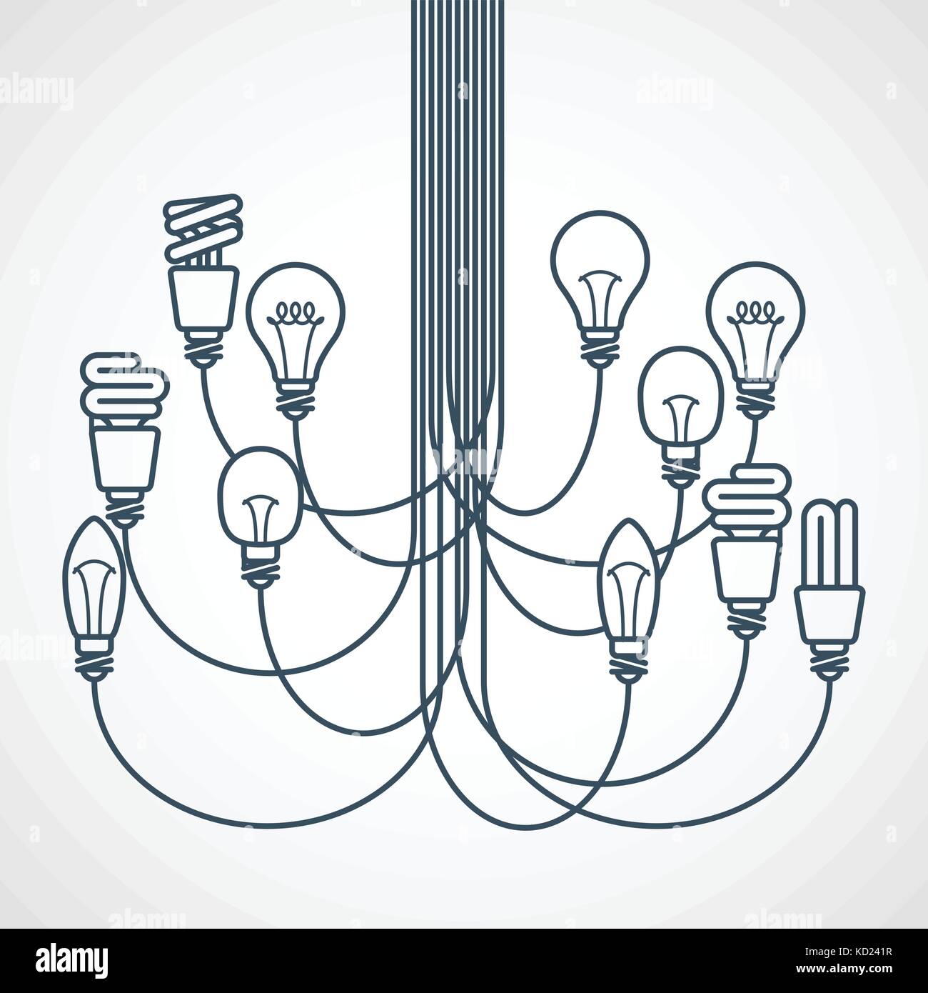 Round light bulbs Stock Vector Images - Alamy