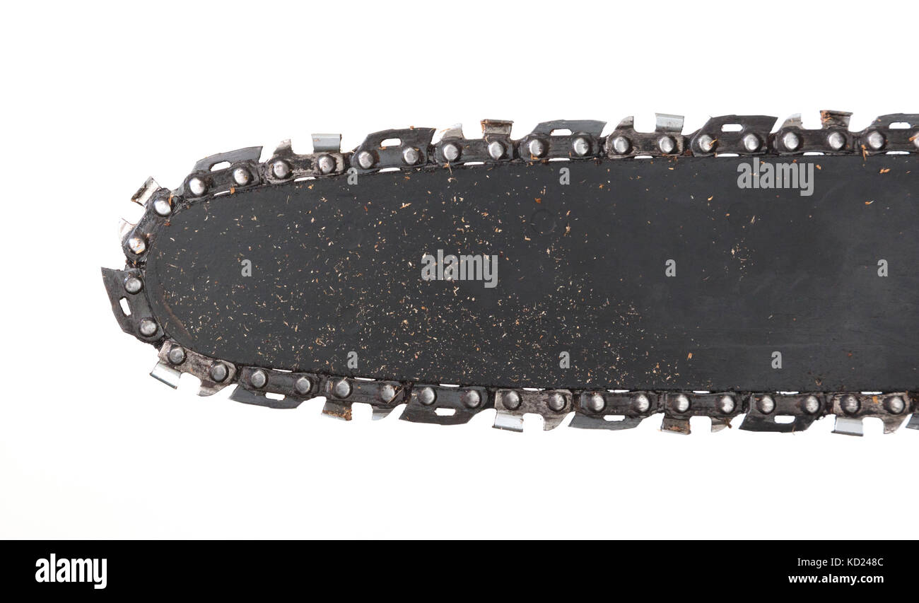 Closeup of a blade of a electric chainsaw Stock Photo - Alamy
