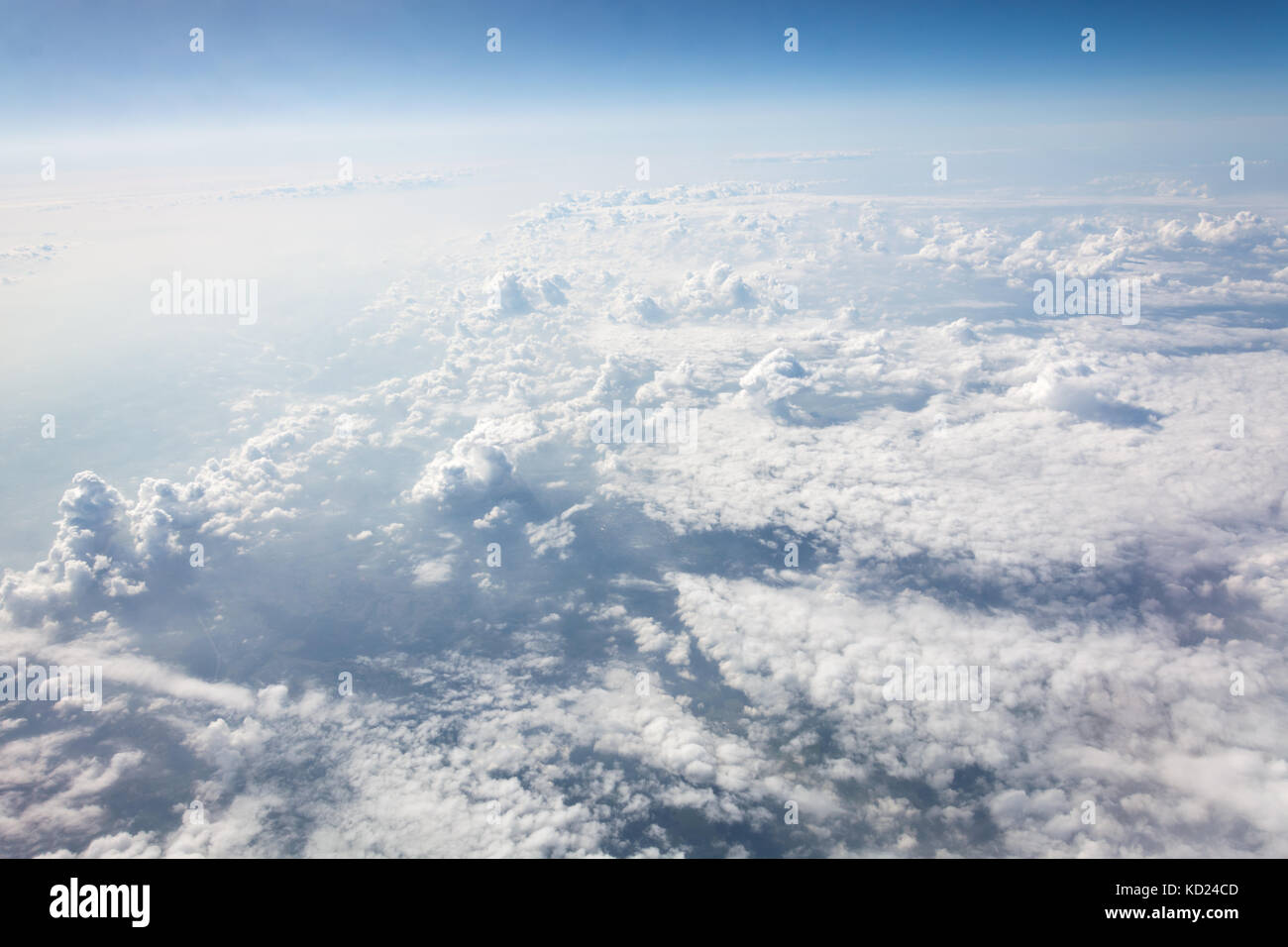Many clouds as seen from above from an airplane Stock Photo - Alamy