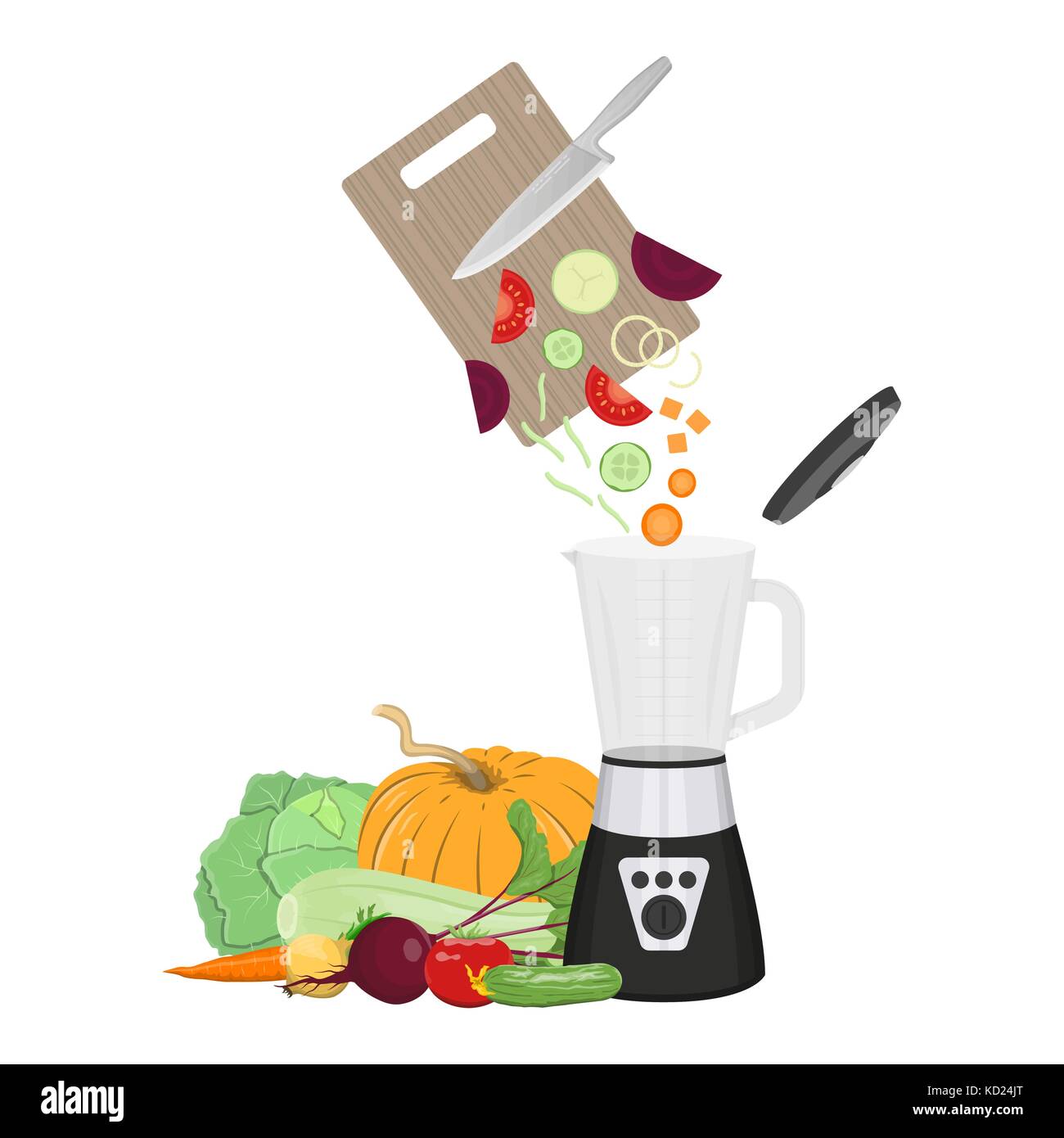 Chopping board organic product Stock Vector Images - Alamy
