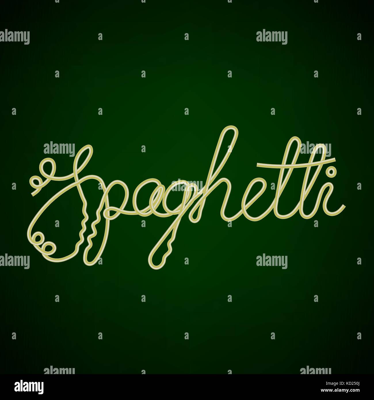 Boiled Floury Spaghetti Text Stock Vector Image & Art - Alamy