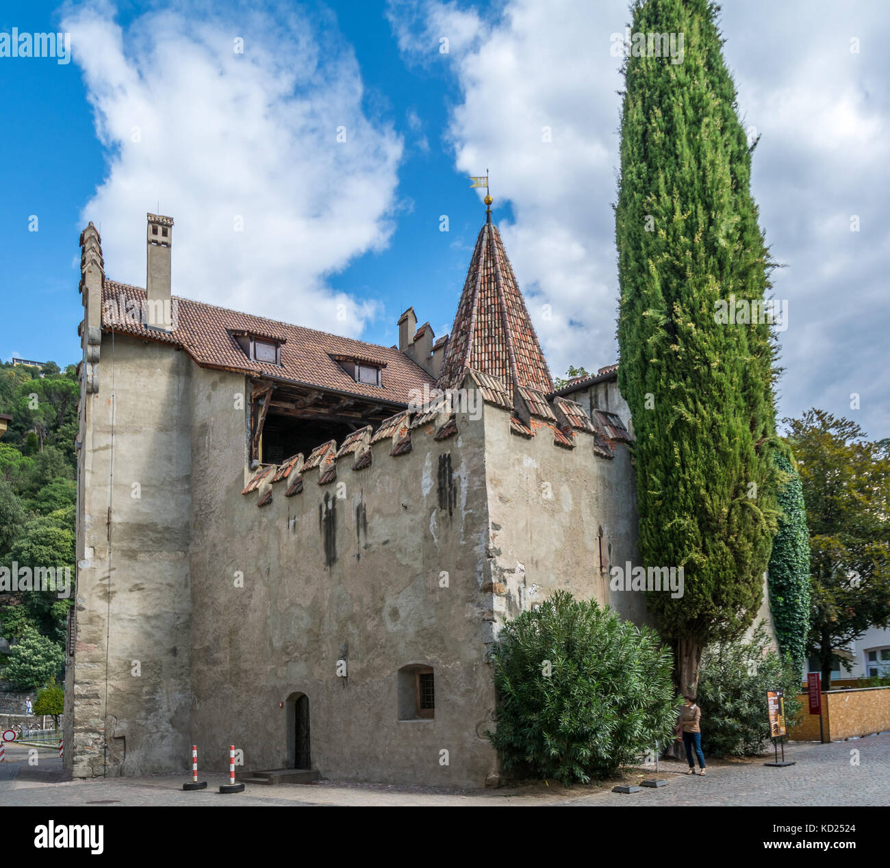 the medieval princely castle of Merano in Trentino Alto Adige located ...