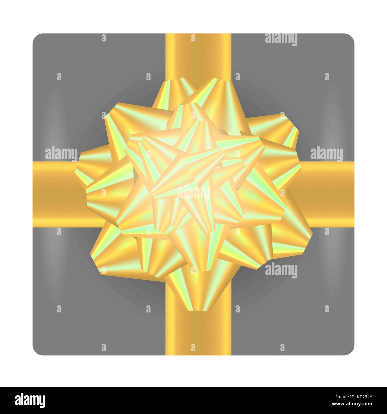 Yellow Gift Bow Stock Vector Image & Art - Alamy