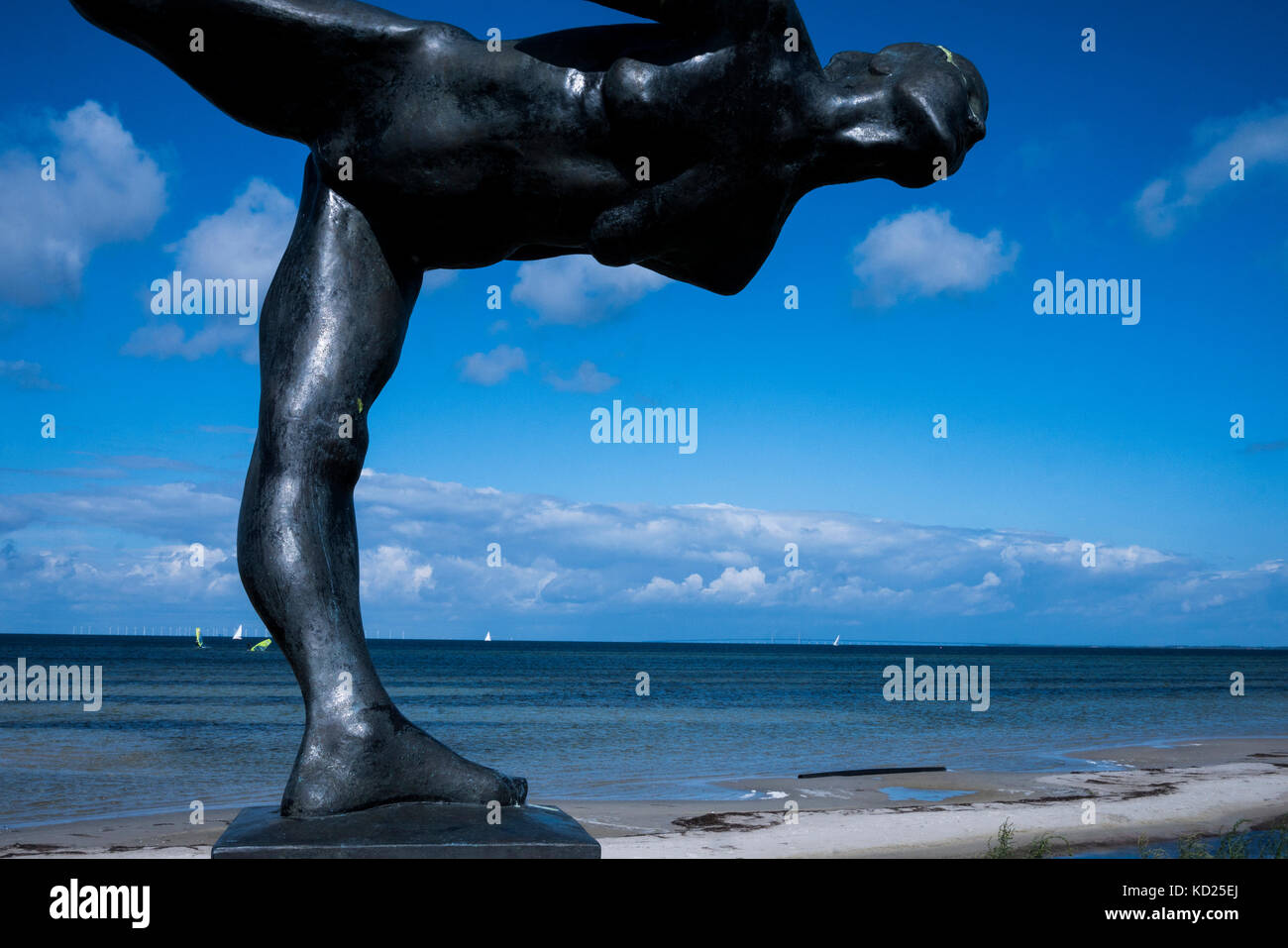 Statue at water Stock Photo - Alamy